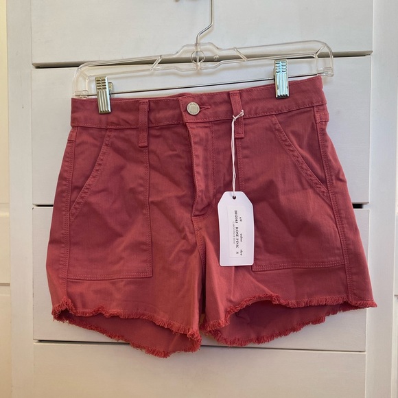 Just Black | Shorts | Rose Pink Shorts Cargo Fray Hem Womens Small ...